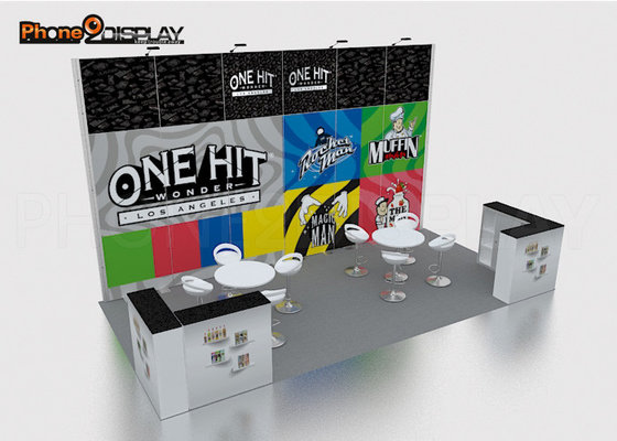 dispositif d'affichage modulaire d'exposition d'assemblage simple de support de cabine d'exposition de 3X6 M