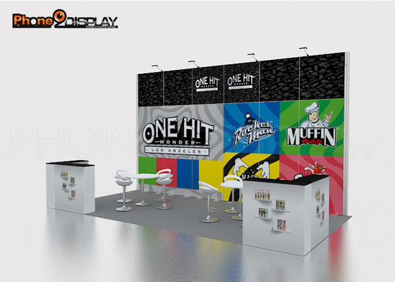 dispositif d'affichage modulaire d'exposition d'assemblage simple de support de cabine d'exposition de 3X6 M