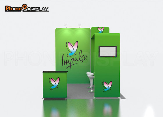 Cabine simple standard de salon commercial de la cabine 10ft*10ft d'exposition avec l'impression de sublimation de colorant