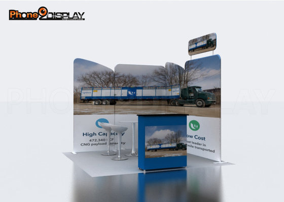 Conception standard faite sur commande de stalle d'exposition des cabines d'objet exposé de salon commercial 10x10FT