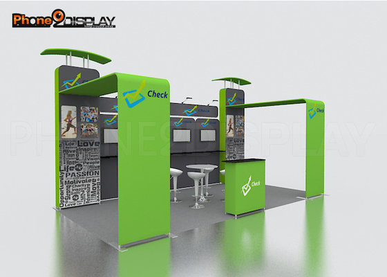Cabine faite sur commande contagieuse 10x20FT de salon commercial d'oeil pour annoncer l'affichage