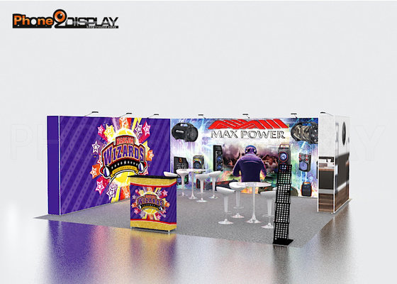 La taille standard de cabine d'exposition de cadre en aluminium/exposition modulaire de salon commercial se tient