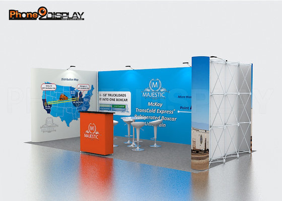 portatifs en aluminium de 20FT sautent le support de cabine d'exposition d'affichage de la publicité de cabine