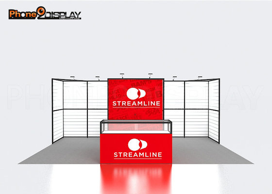 Les cabines fraîches durables de salon commercial amincissent la stalle portative faite sur commande d'exposition de Slatwall