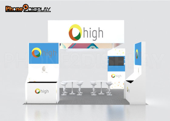 Cabine de salon commercial éclairée à contre-jour par LED imprimée par coutume à vendre