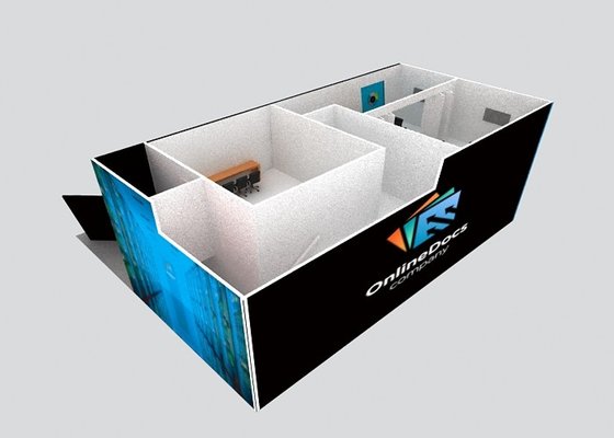 La cabine de salon commercial réutilisée par promotion de double Decker conçoivent en fonction du client avec l'impression de CMYK