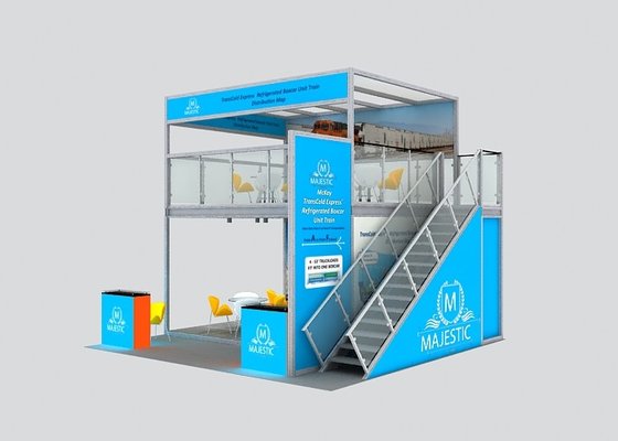 Supports faits sur commande d'exposition de double Decker de salon commercial de taille standard de cabine