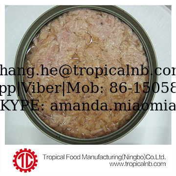 Canned tuna shredded in oil