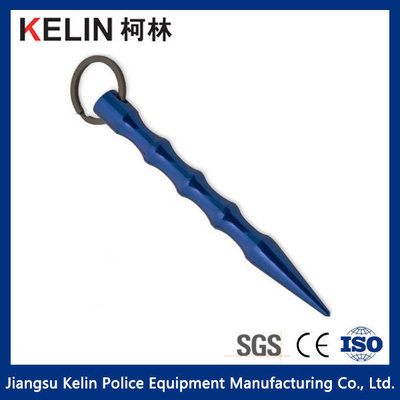 Pencil Shap silver Self Defensive 6061 aviation aluminum alloy Kubaton with Keychain