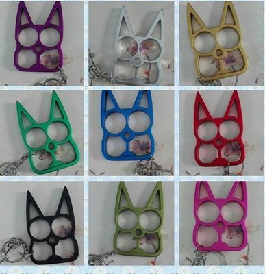 Cat Self Defense Keychain with material of Aluminum alloy
