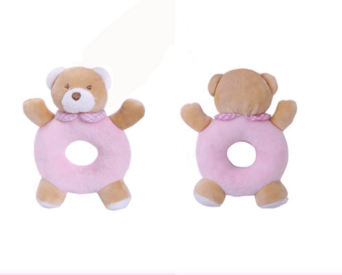 China Baby ring rattle / baby wrist rattle / pink and blue bear with rattle supplier