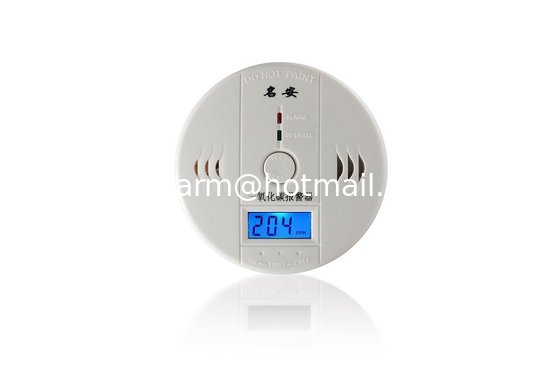DC backup battery Ceiling carbon monoxide alarm with LCD display For Home Security