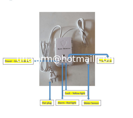 Hot Sales AC220V Powered Home Water Leaking Alarm & Water Leaking With Relay Output For Water Tank With En Standard