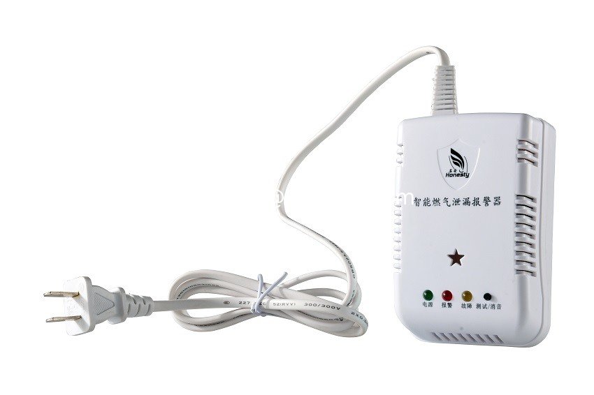 Round Plug Stand-Alone CH4 Domestic Natural Gas Detector For Home From Factory