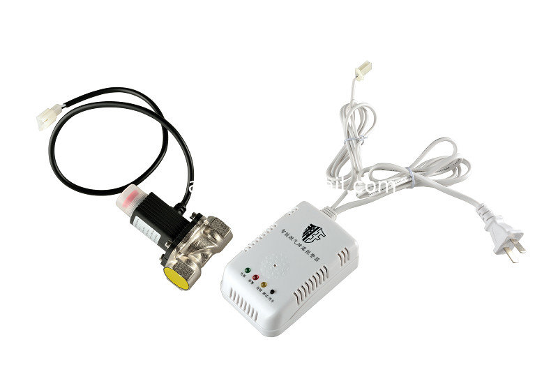 EN Standard 2 in 1 Combine AC Powered LPG Gas & CO Detector With Shutoff Valve Factory Direct-Sale