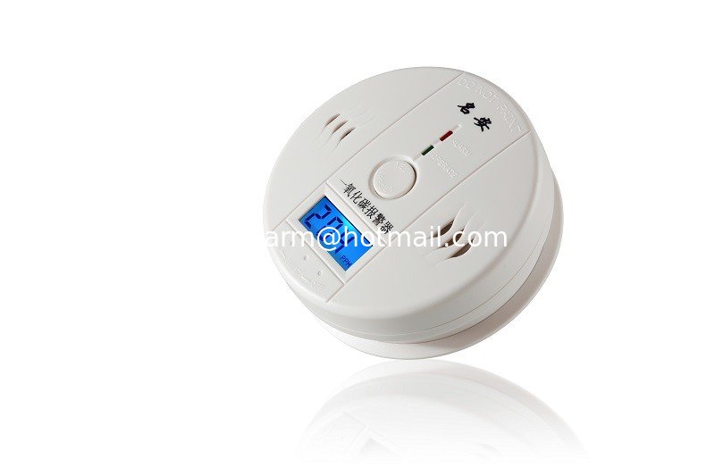 DC backup battery Ceiling LCD CO carbon monoxide gas detector For Home Security