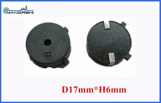 Black 17MM SMD Piezo Buzzer , 20V Security Piezo Transducer PPS Housing