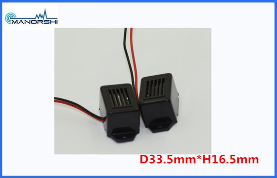 400Hz Black Mechanical Mini Tone Circui Buzzer With Wire Audio Signalling Device
