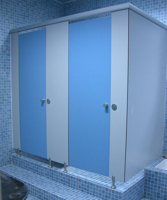 l shape phenolic resin material toilet partition with accessories