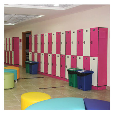 Orange Swimming Pool Changing Room 3 Tier HPL Key Locker