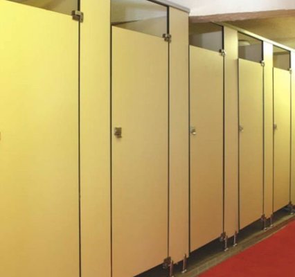 Washroom Bathroom Urninal Cubicles HPL Toilet Partition With304 Stainless Steel Accessories