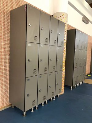 Waterproof compact laminate gym lockers and bench gym fitness club lockers