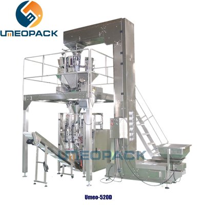 2 year warranty auto puffed plantain potato chips bag snack sachet  filling weighing and packing machine with nitrogen supplier