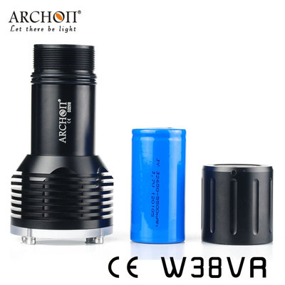 Wide Beam Angle W38VR LED Scuba Diving Lights 1400 Lumens Red Light