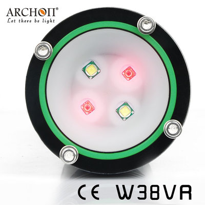 Wide Beam Angle LED Scuba Diving Flashlight 1400 Lumen With Red Light