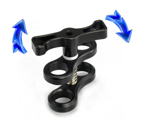 Black Neck Adapter Diving Camera Mount Butterfly Clip Large Grip