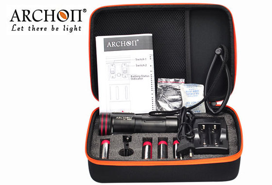 Multifunction W42VR Underwater Photography Light Rechargeable Dive Torch 5200 Lumen