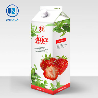 Unipack Slim Cartons Filling Boxes Cartons Fruit Gable Top Paper Box