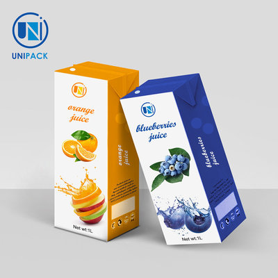 Unipack Hot Selling juice paper cartons Disposable Standard Cardboard Juice Carton Packaging