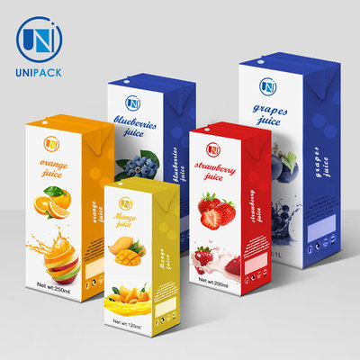Uniapck 2022 Hot Deals China Manufacturer 250ml slim aseptic fruit juice  box