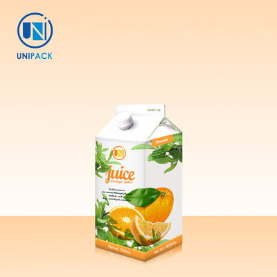 Laminated Material Gable Top Carton Customized Paper Juice Packing