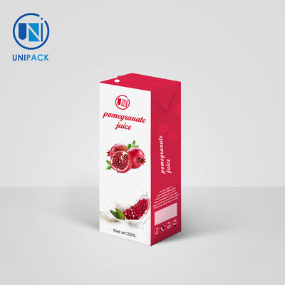 Waterproof Advanced Packaging Milk Carton Juice Box Matt Lamination