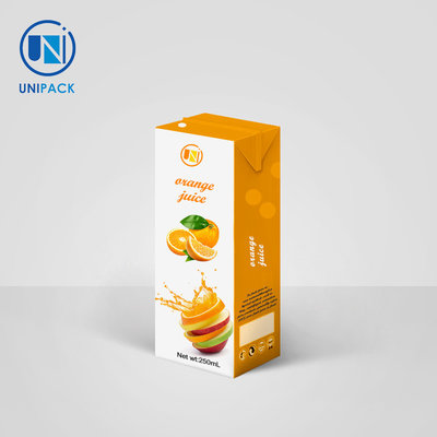 Aseptic  Milk Beverage Juice Packaging Box Non Toxic High Safety