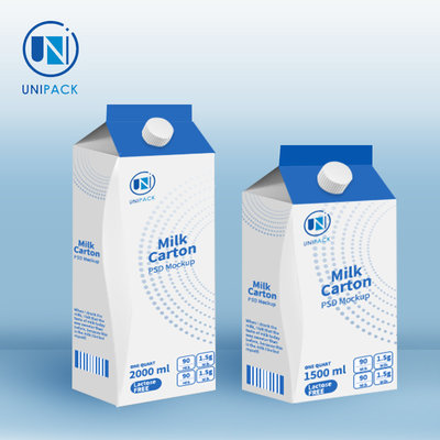 Personalized High End Carton Gable Top Fresh Milk Box