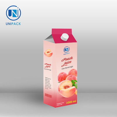 Unipack  New Arrival Custom Wholesale Juice Milk Packaging Carton Gable Top