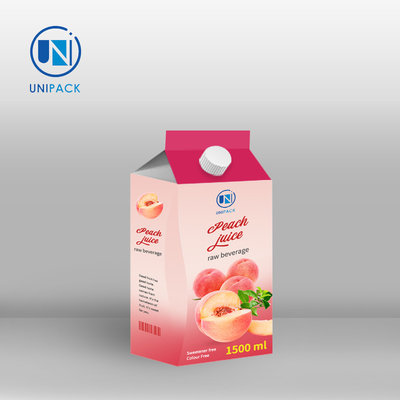 Unipack  New Arrival Custom Wholesale Juice Packaging Carton Gable Top