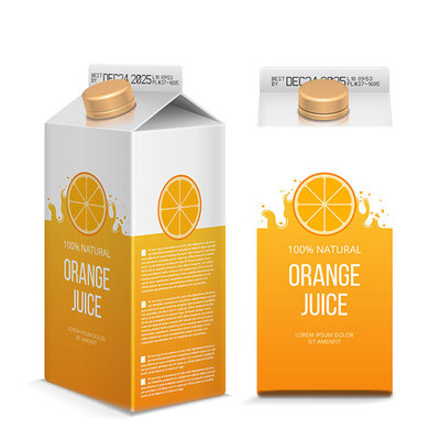 Beverage Aseptic Cardboard Juice Cartons Customized Printing