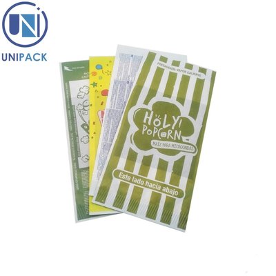 Custom Design Disposable Folding Microwave Popcorn Paper Bag