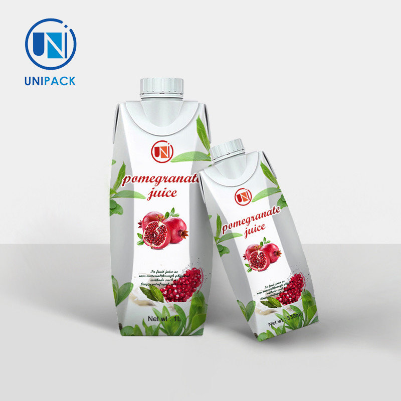 Fresh Fruit Juice Aseptic Brick Pack Matt Lamination Printing Handling