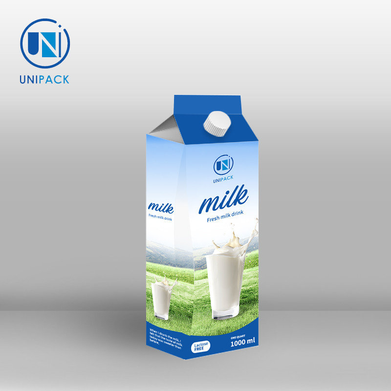 High End Custom Packaging Gable Top Individual Milk Boxes