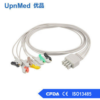 Nihon Kohden BR-906P 5-lead ECG leadiwres set with Clip
