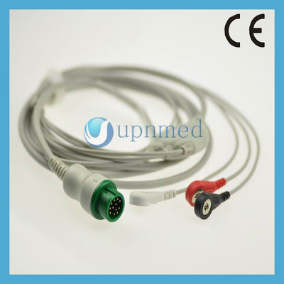 Mindray T5 One piece 3-lead ECG Cable with leadwires