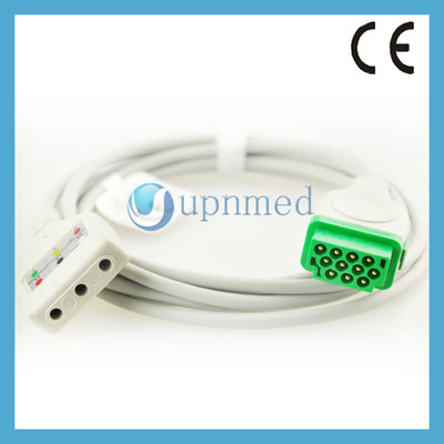 GE-Marquette 5-lead trunk cable to Din type,11pin