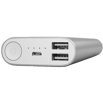 Silver Metal 20800 mAh Dual USB Power Bank Smart for Samsung