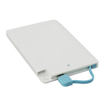 Lightweight Mobile Portable Power Bank Micro USB Cable 2500mAh Card