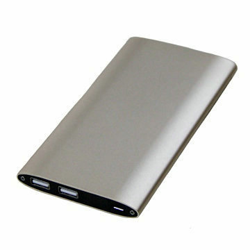 LCD Metal Smart Dual USB Power Bank , Fashion Cell Phone Power Pack